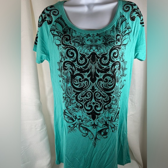 vocal made in the usa | Tops | Vocal Short Sleeve Shirt Green Colored ...